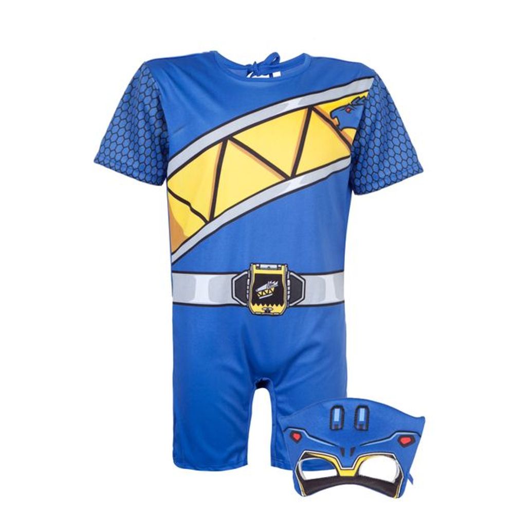 Fantasia Power Ranger Dino Charge Azul Curto Infantil | Abrakadabra ...