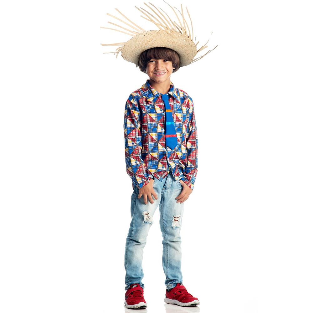 Fantasia Kit Caipira Chico - Festa Junina | Abrakadabra - Abrakadabra