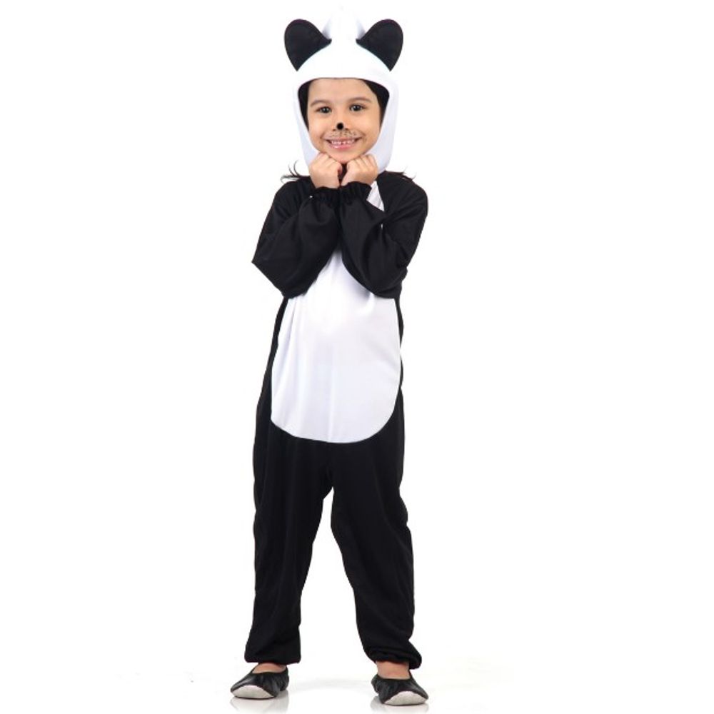 Fantasia Panda Kigurumi Infantil com Capuz e Orelhas - Abrakadabra