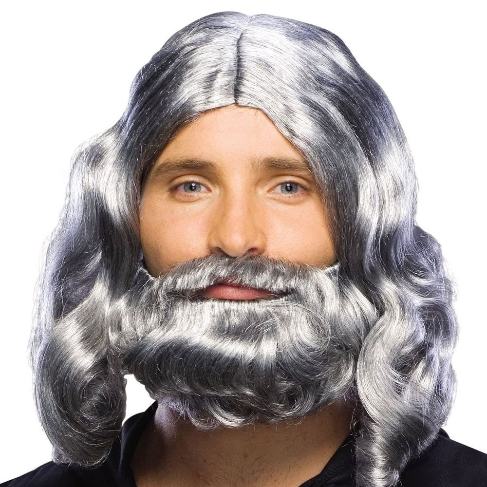 Peruca e Barba Biblíca Grisalha - Abrakadabra