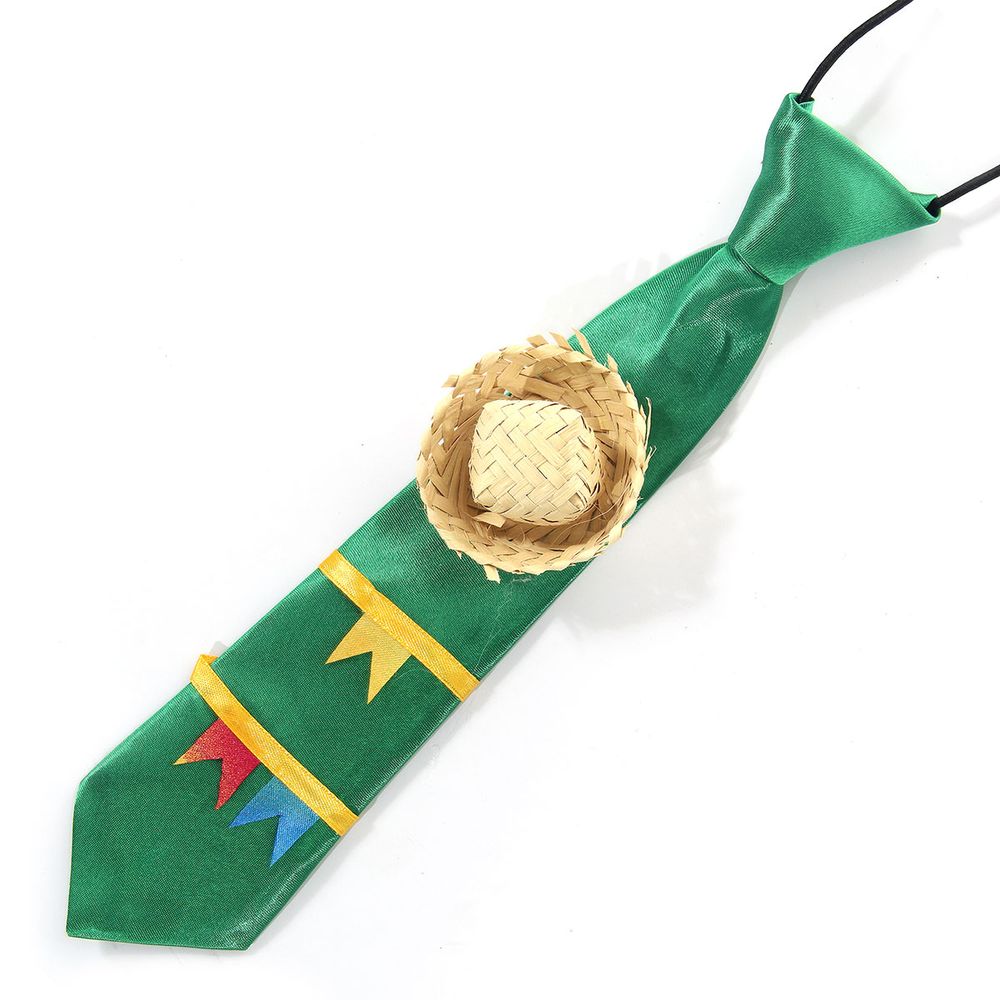 Gravata Junina Decorada 26 cm Verde Infantil - Festa Junina - Abrakadabra
